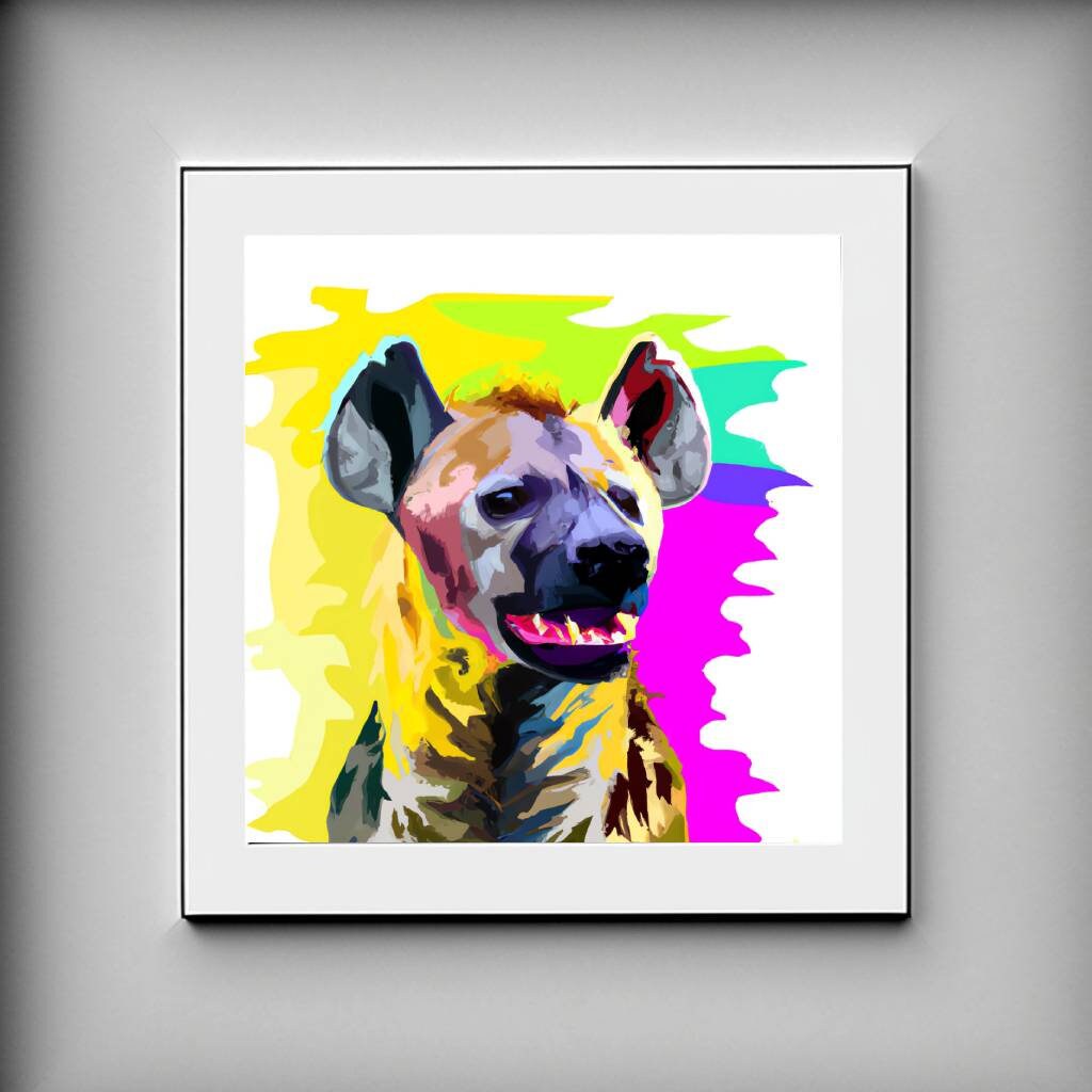 Modern Hyena PRINTABLE ART Hyena Print Download Hyena Poster Animal ...
