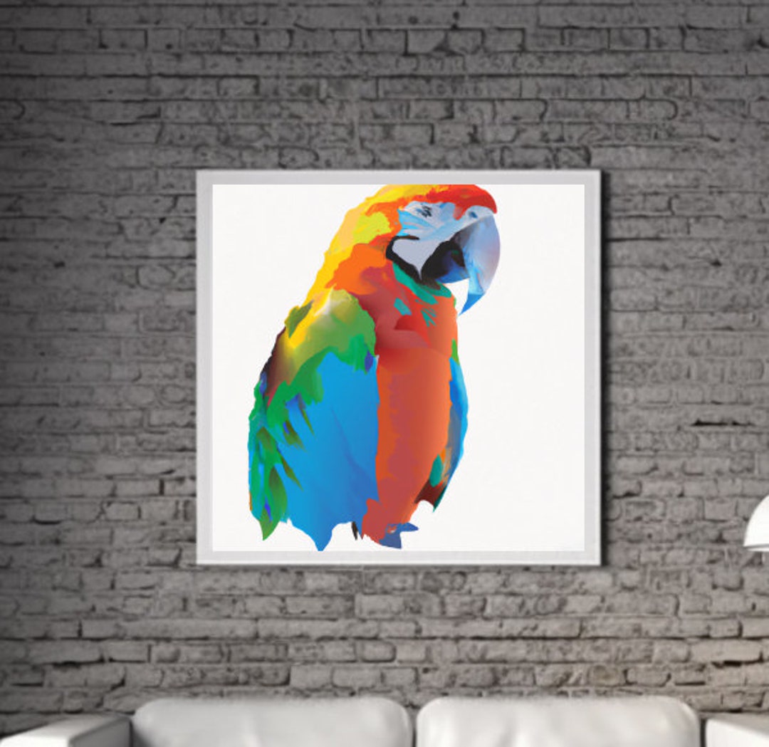 Modern Parrot PRINTABLE ART Parrot Print Download Parrot Poster Wild ...