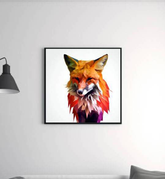 Modern Fox PRINTABLE ART Fox Print Download Fox Poster Wild Life Gift ...