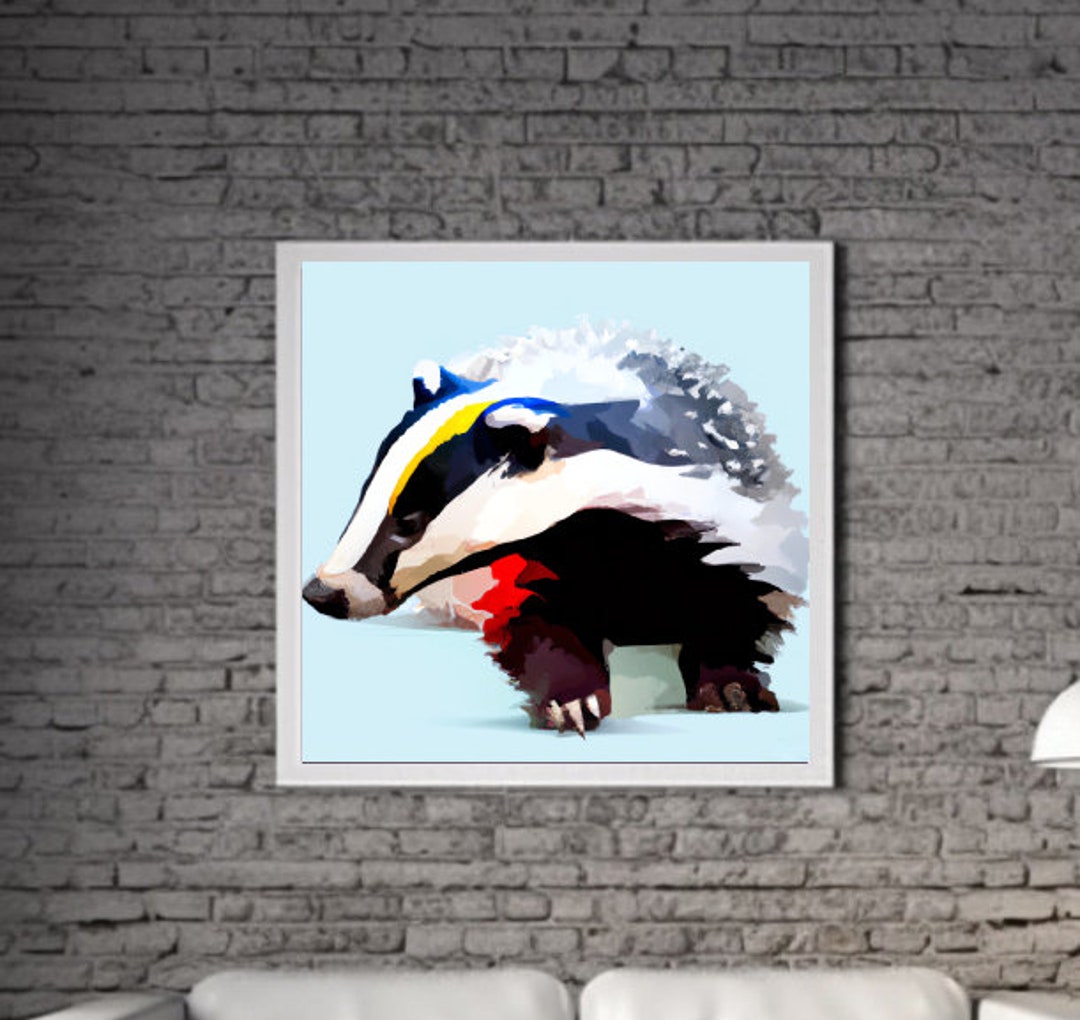 Modern Badger PRINTABLE ART Badger Print Download Badger Poster Wild ...