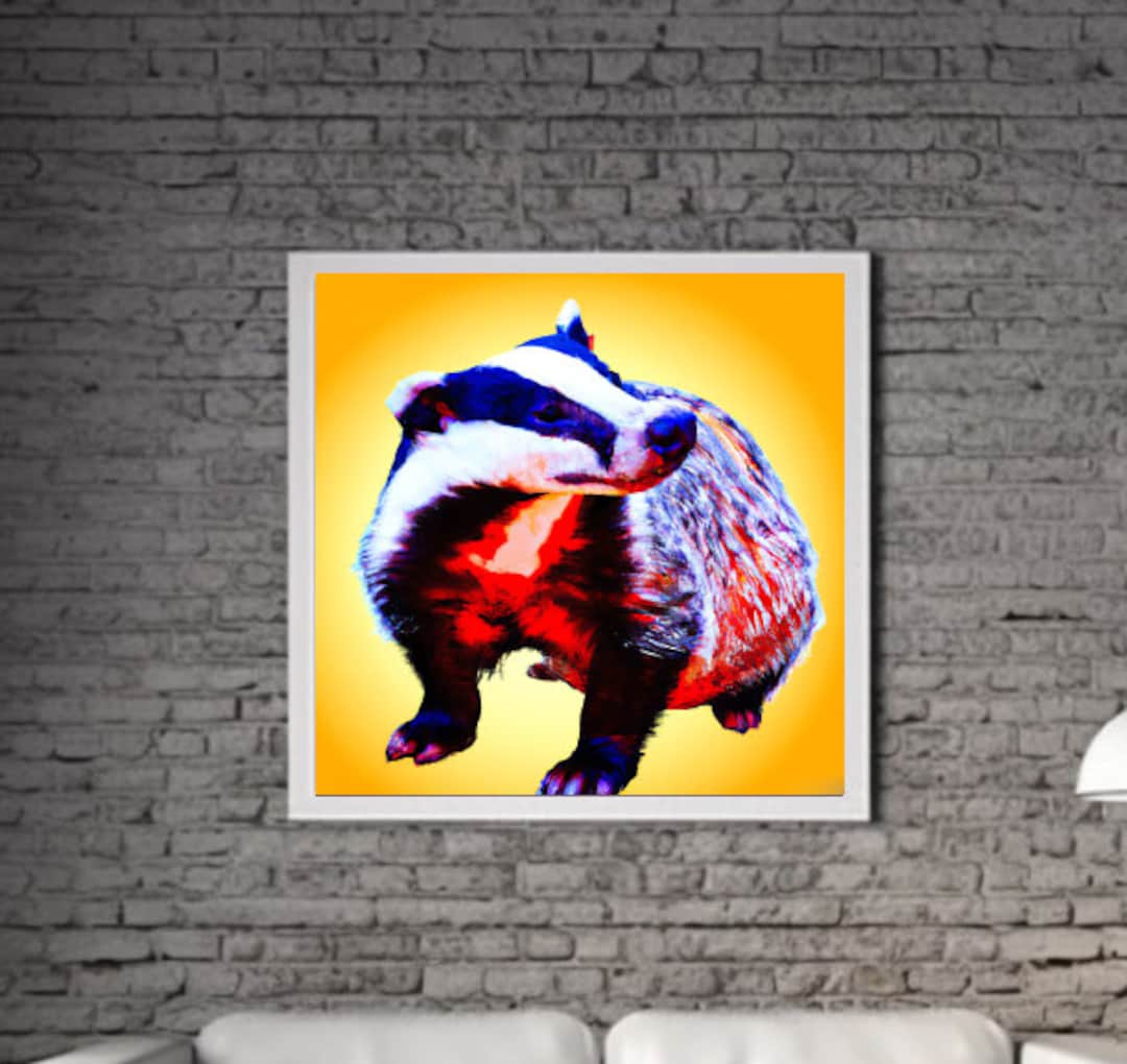 Modern Badger PRINTABLE ART Badger Print Download Badger Poster Wild ...