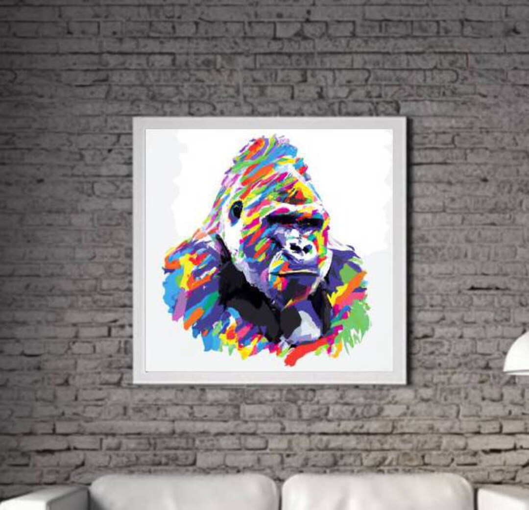 Modern Gorilla PRINTABLE ART Gorilla Print Download Gorilla Poster ...