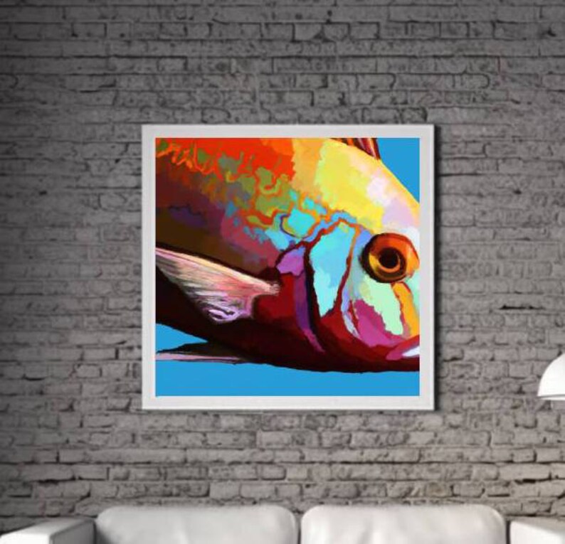 Modern Fish PRINTABLE ART Fish Print Download Fish One Piece Poster Sea ...
