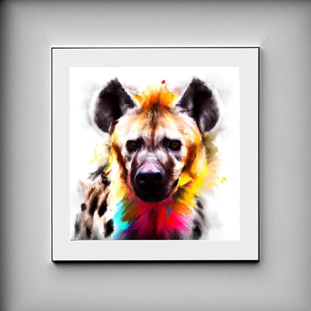 Modern Hyena PRINTABLE ART Hyena Print Download Hyena Poster Animal ...