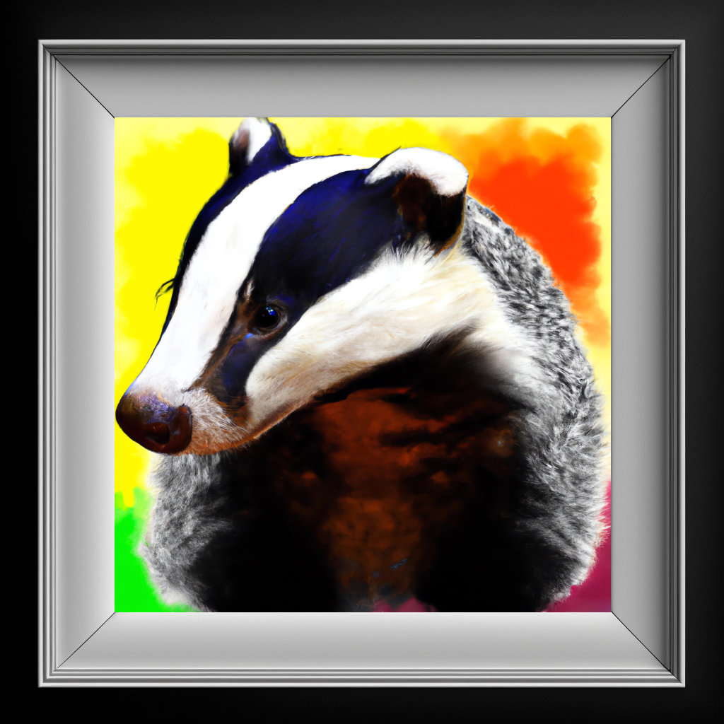 Modern Badger PRINTABLE ART Badger Print Download Badger - Etsy