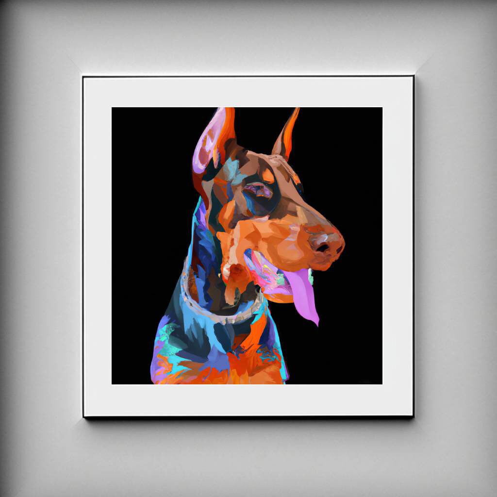 Modern Doberman PRINTABLE ART Doberman Print Download Doberman - Etsy