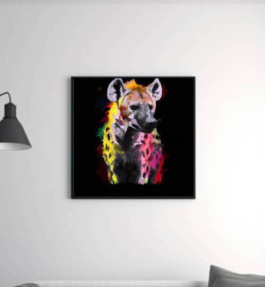 Modern Hyena PRINTABLE ART Hyena Print Download Hyena Poster Animal ...