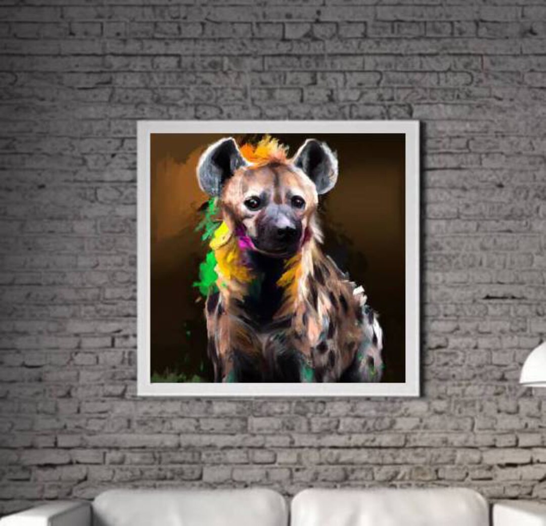 Modern Hyena PRINTABLE ART Hyena Print Download Hyena Poster Animal ...