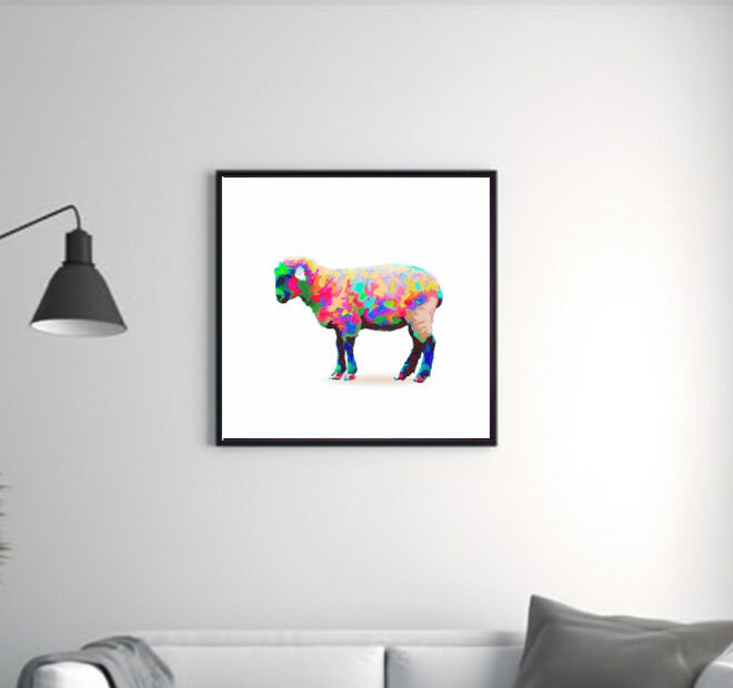 Modern Sheep PRINTABLE ART Sheep Print Download Sheep Poster Modern ...