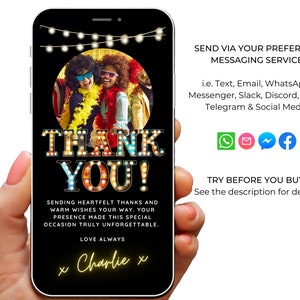 Digital Photo Thank You Card, Editable Thank You Ecard Template, Fun ...