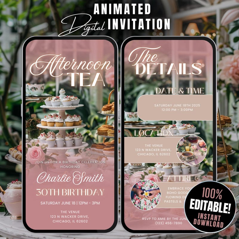 High Tea Invitation - Etsy