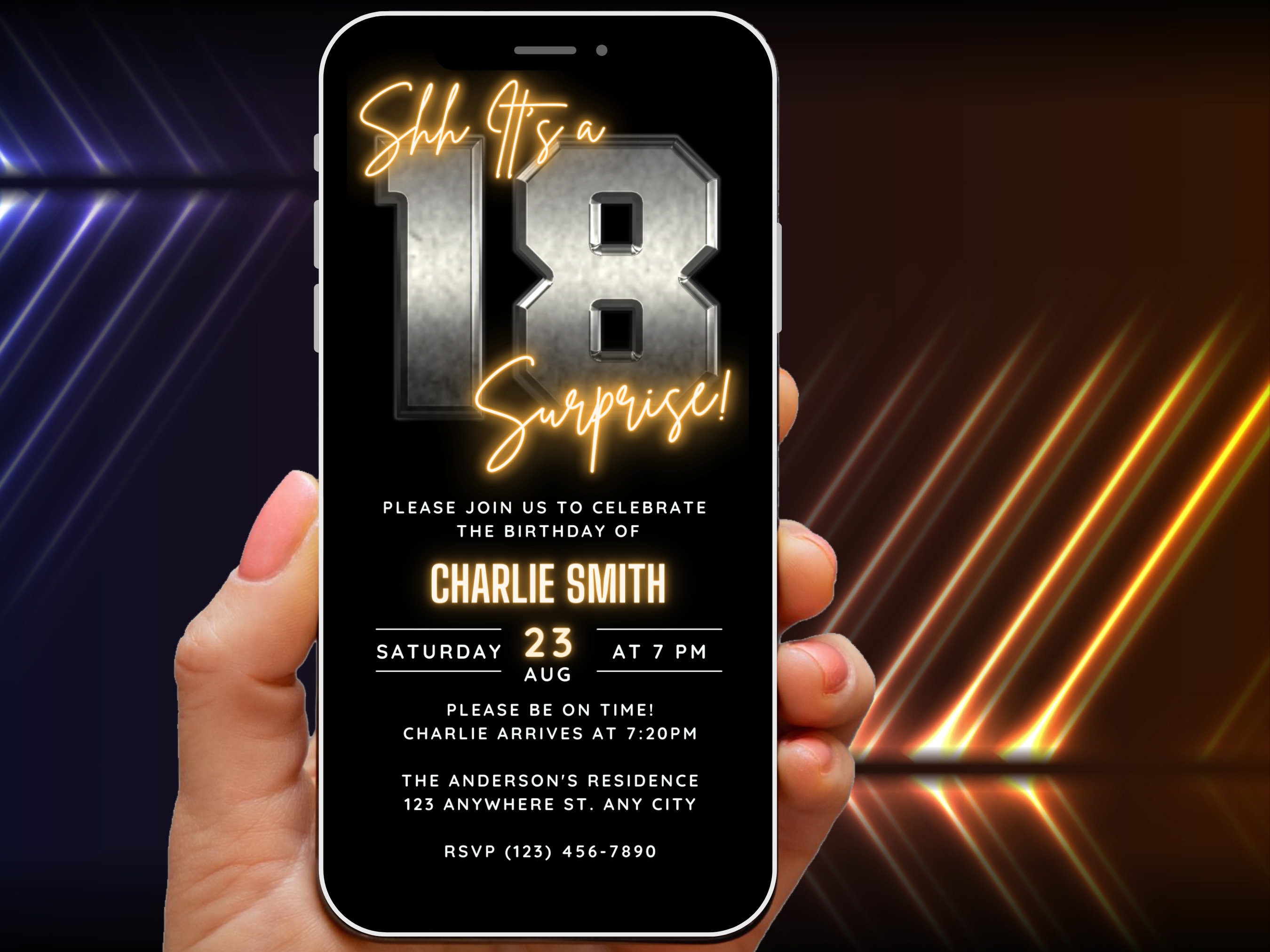 Invitación sorpresa de cumpleaños número 18 para hombres 18 - Etsy México