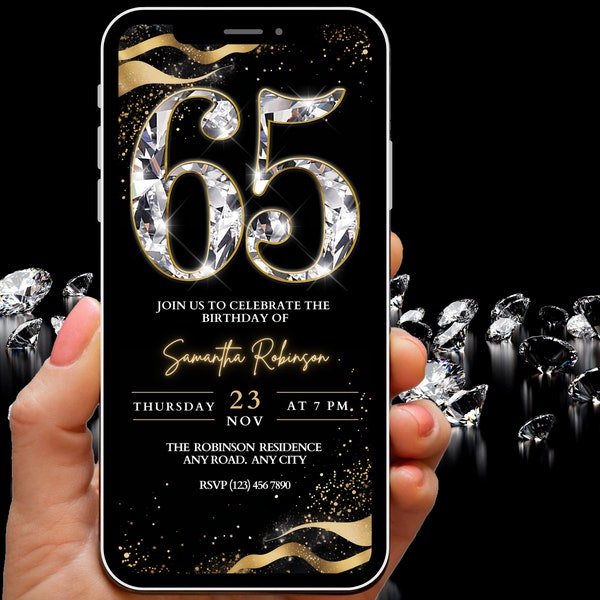 65th Birthday Dinner Invitation - Etsy