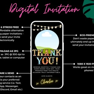 Digital Photo Thank You Card, Editable Thank You Ecard Template, Fun ...