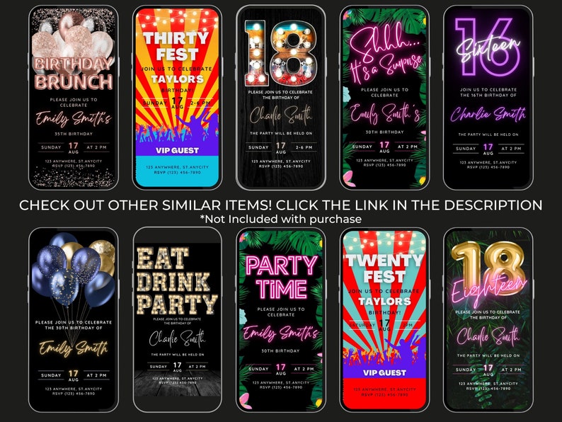 18th Birthday Invitation Template 18th Party Invite Editable - Etsy