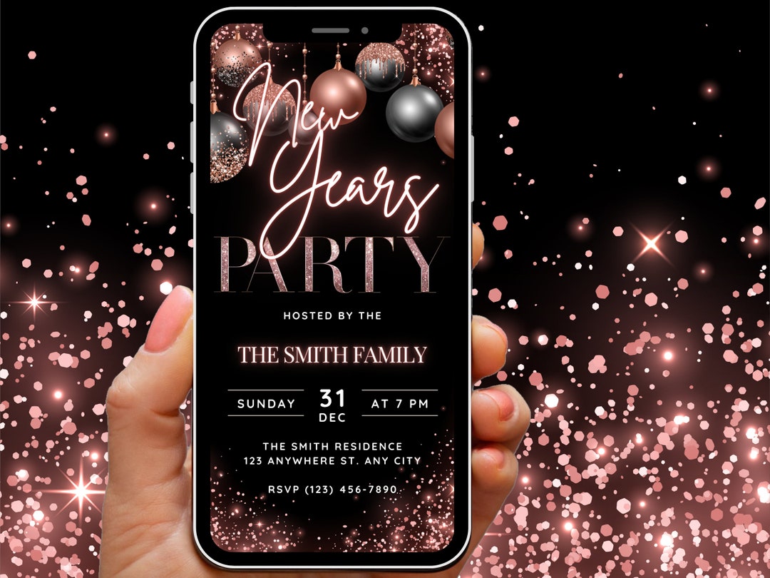 NYE Party Invitation Template Digital New Years Eve Party - Etsy