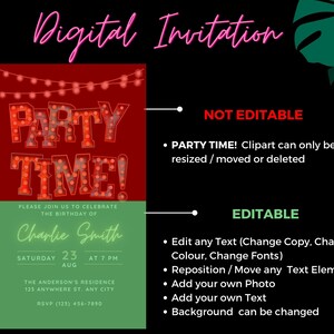 Party Time Invite Digital Invitation Template, Any Age Any Event ...