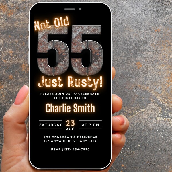 55th Birthday Funny Invitation - Etsy
