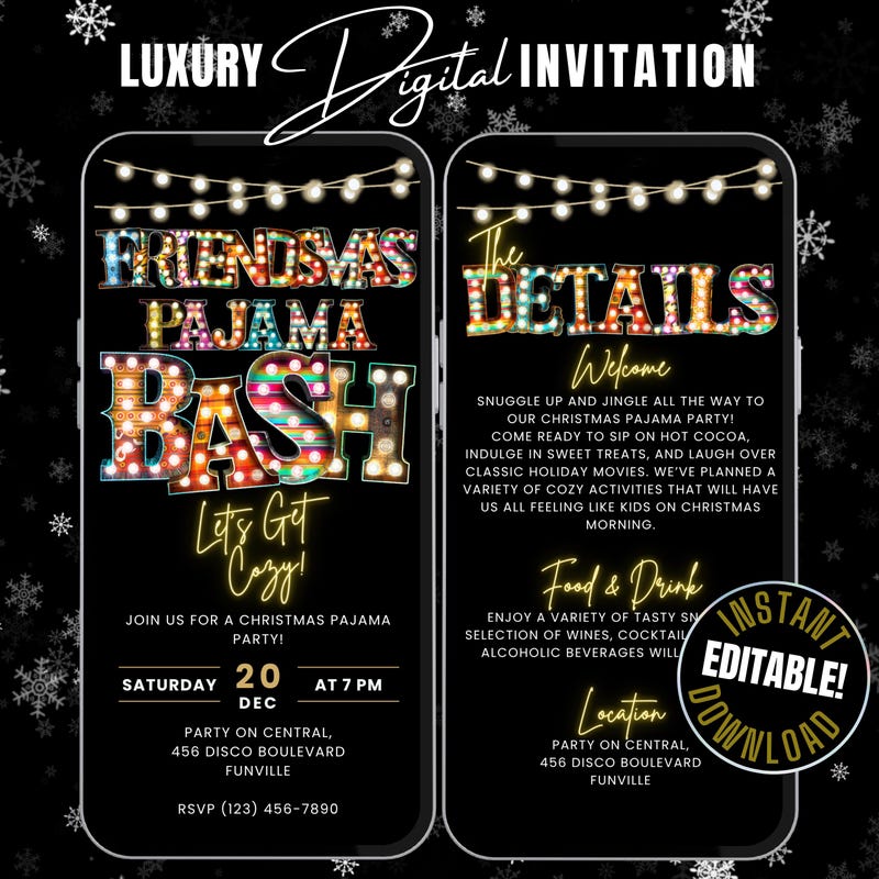 Slumber Party Winter Invite - Etsy UK