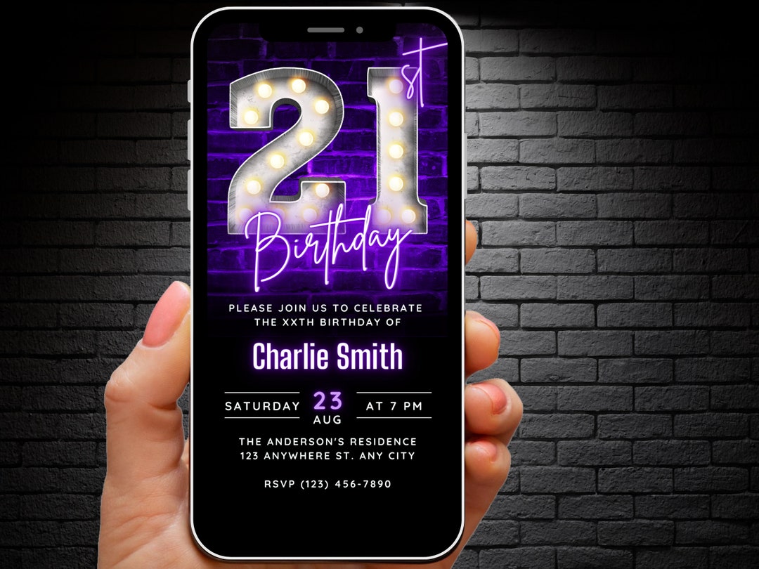 21st Birthday Invitation Template Download for Women, 21st Birthday ...