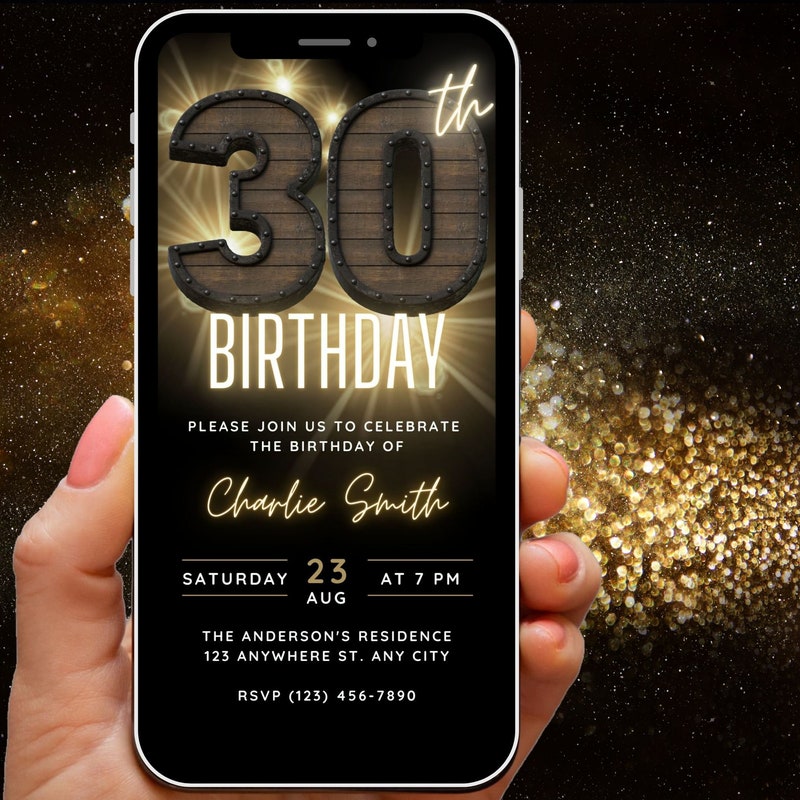 30th Birthday Invite - Etsy