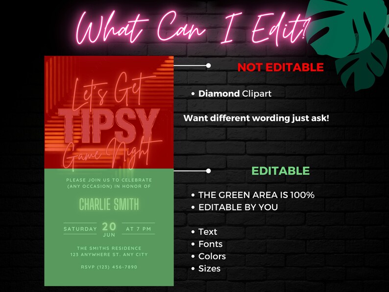 Animated Lets Get Tipsy Game Night Invitation for Adults, Editable ...