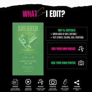 Digital Sneakerball Party Invitation, Self Edit Got Em Invite Video ...