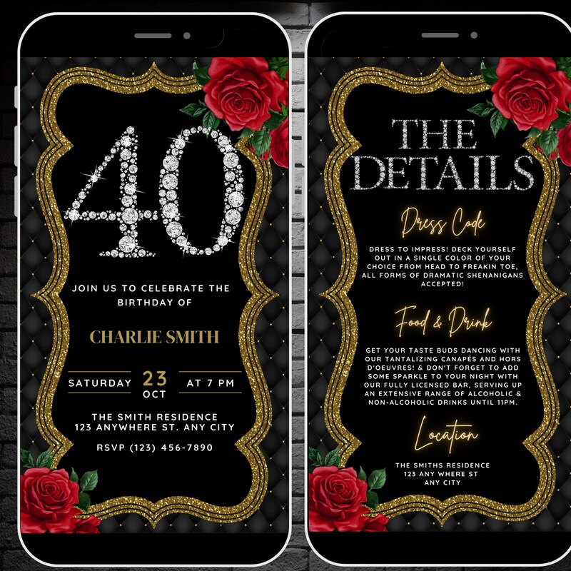 Burlesque Invitation - Etsy