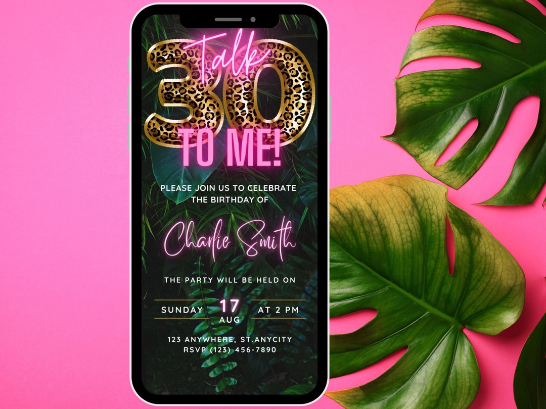 Talk Thirty to Me 30th Birthday Invitation Digital Invite for Her ...