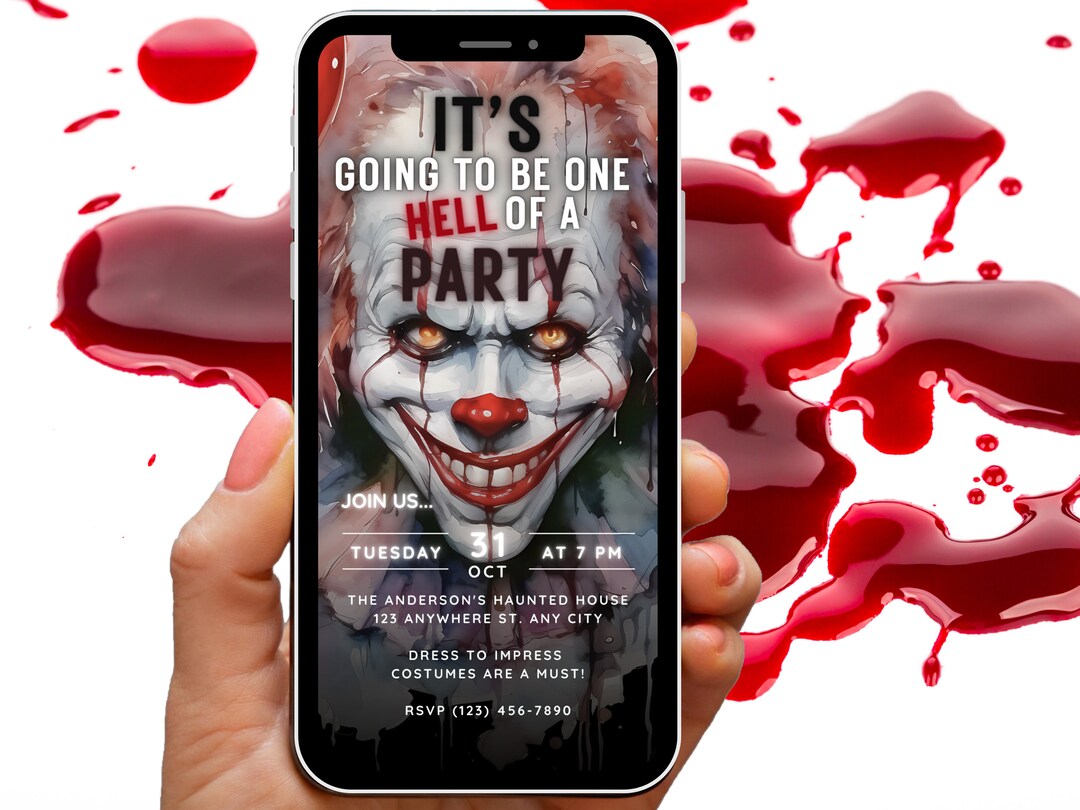One Hell of a Party Invite Halloween Invitation Editable Template ...