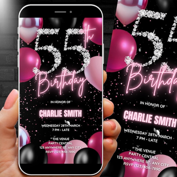 Surprise 55th Birthday Invitation for Men 55 Invite for Adults - Etsy