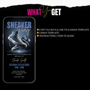 Animated Chucks Sneaker Ball Invite Template, Editable Sneaker Party ...