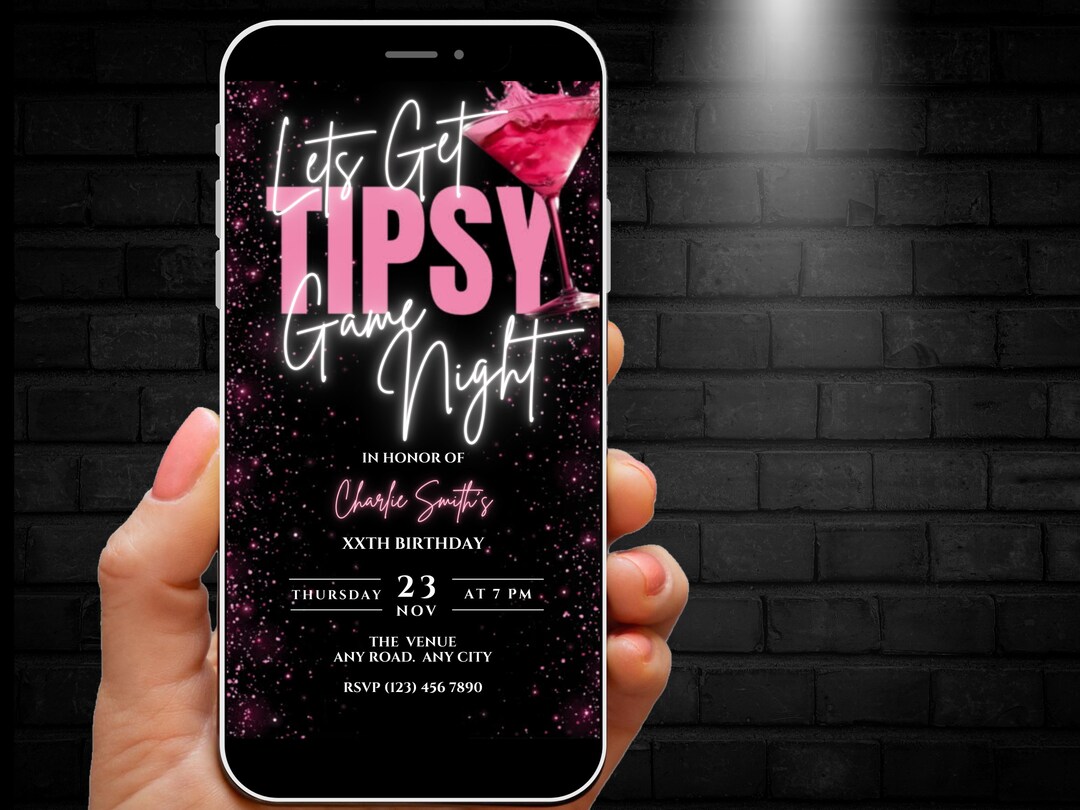 Animated Game Night Invitation for Adults, Family Game Night Party ...