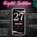 Digital 27th Birthday Invitation 27th Diamond Invitation for - Etsy
