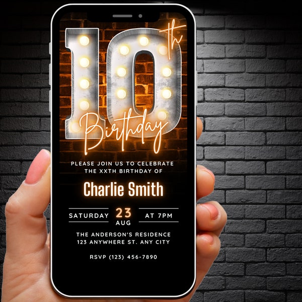 Ten Year Old Girls Birthday Invitations - Etsy