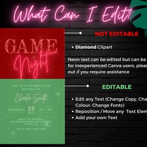 Digital Game Night Invitation Adults, Girls Game Night Party Invite ...