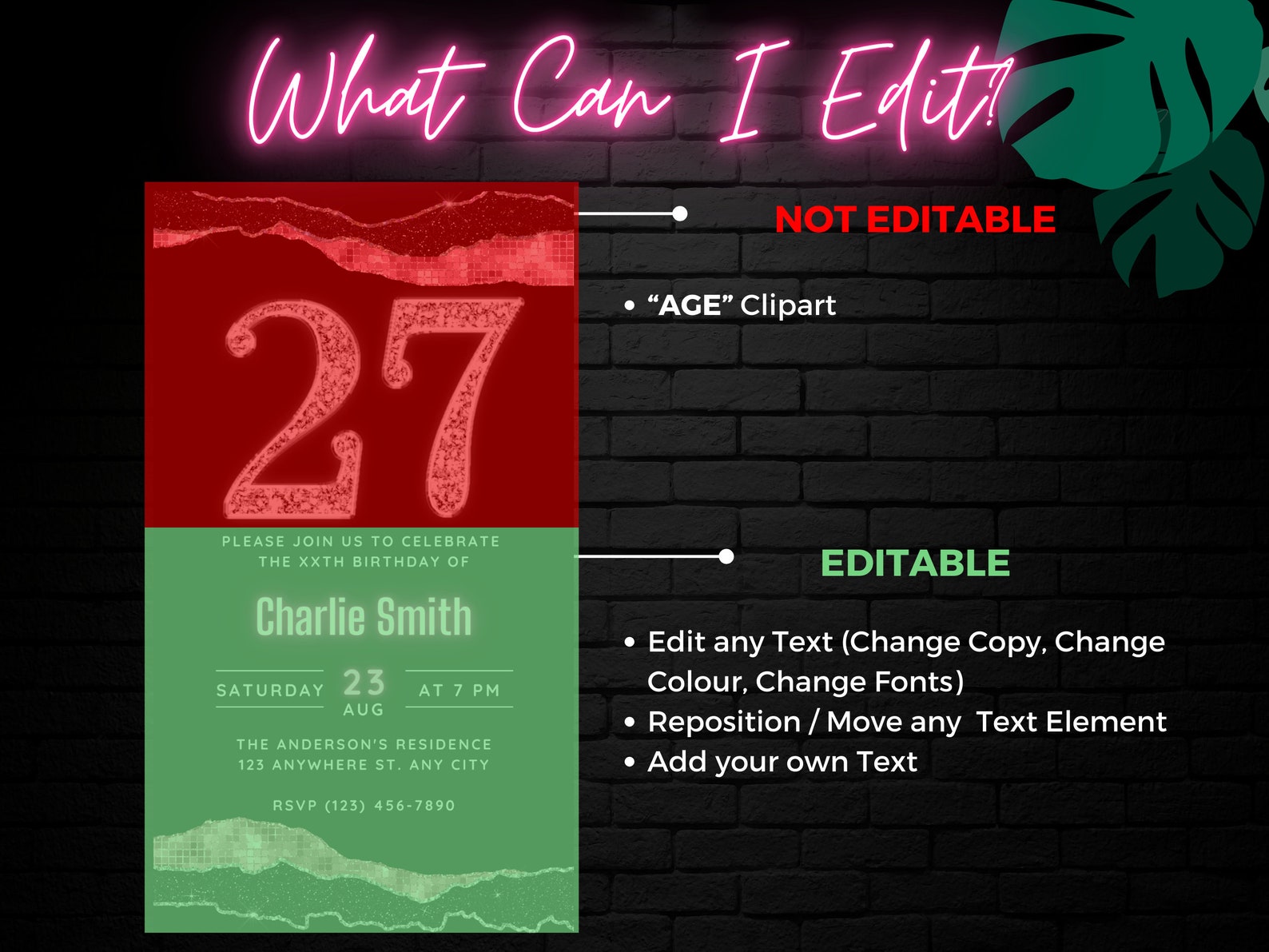 Digital 27th Birthday Invitation 27th Diamond Invitation for - Etsy