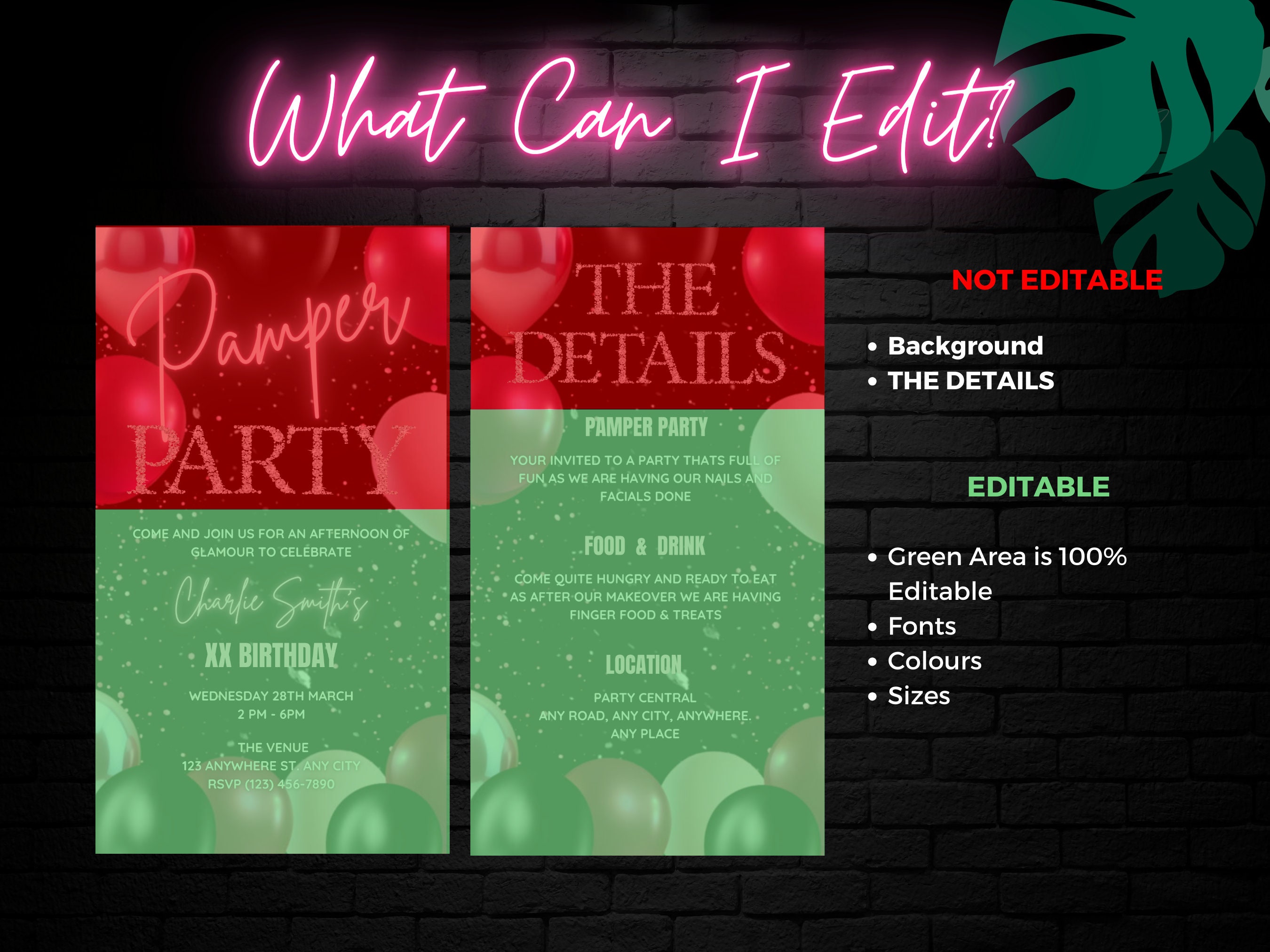 Animated Blush Pamper Party Invitation for Girls, Pink Birthday Pamper ...
