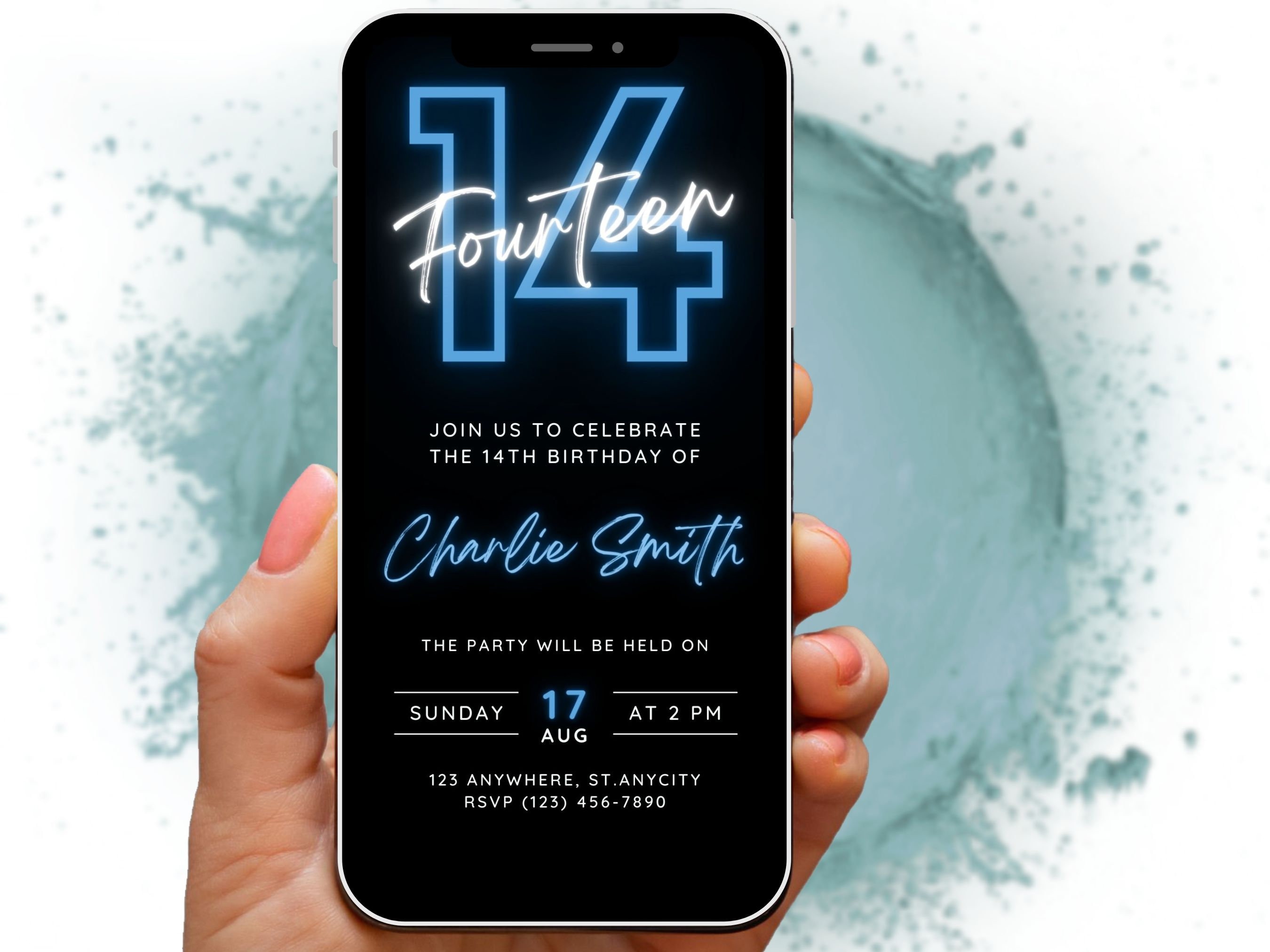 Teenage Boy Invitations Teen Boy Invitation Etsy