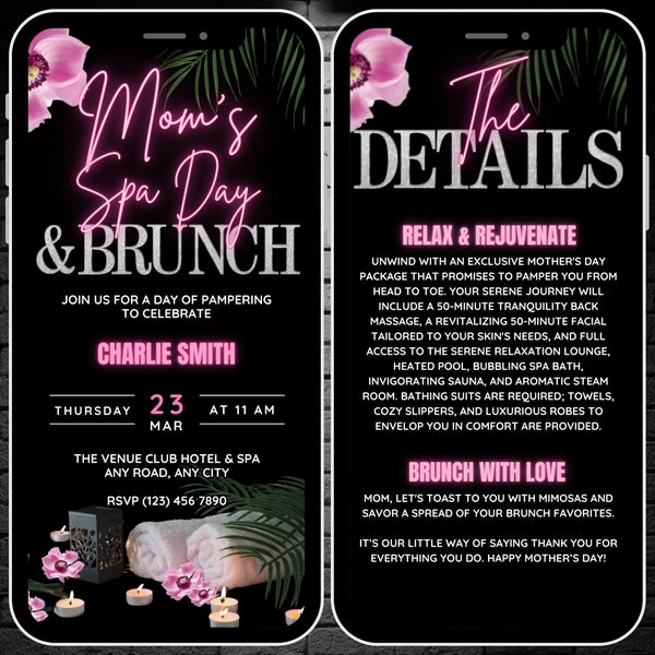 Spa Day Invitation - Etsy