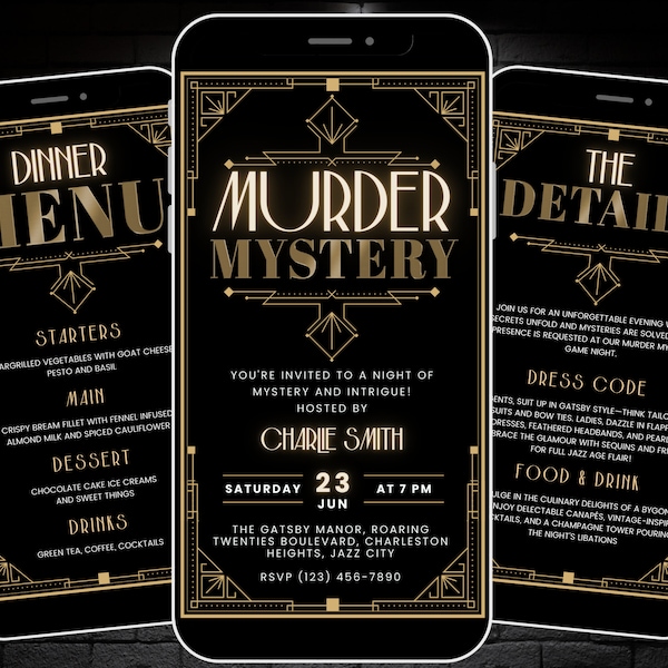 Mystery Dinner Menu - Etsy