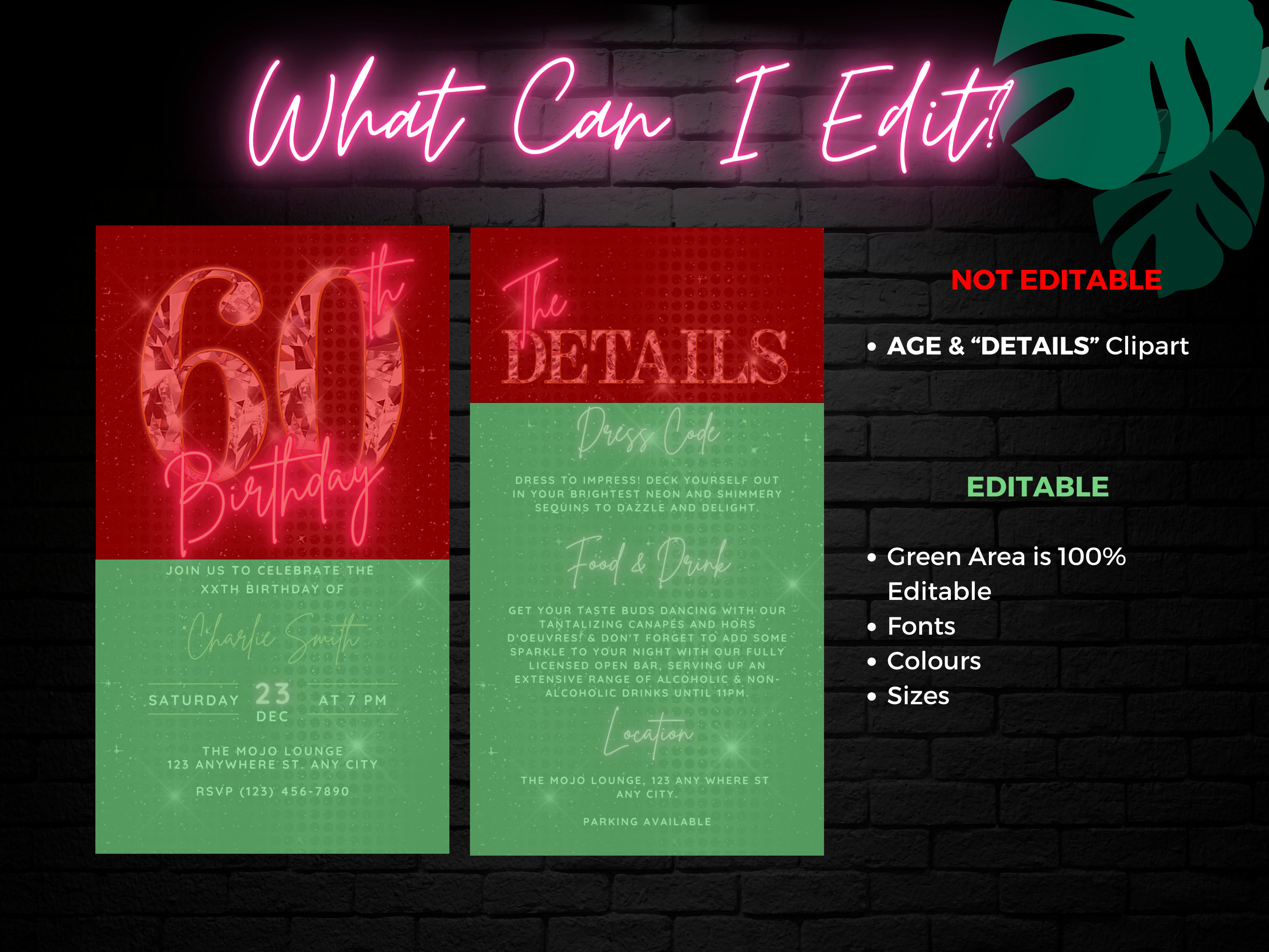 Animated 60th Birthday Invitation for Women Diamond 60th - Etsy