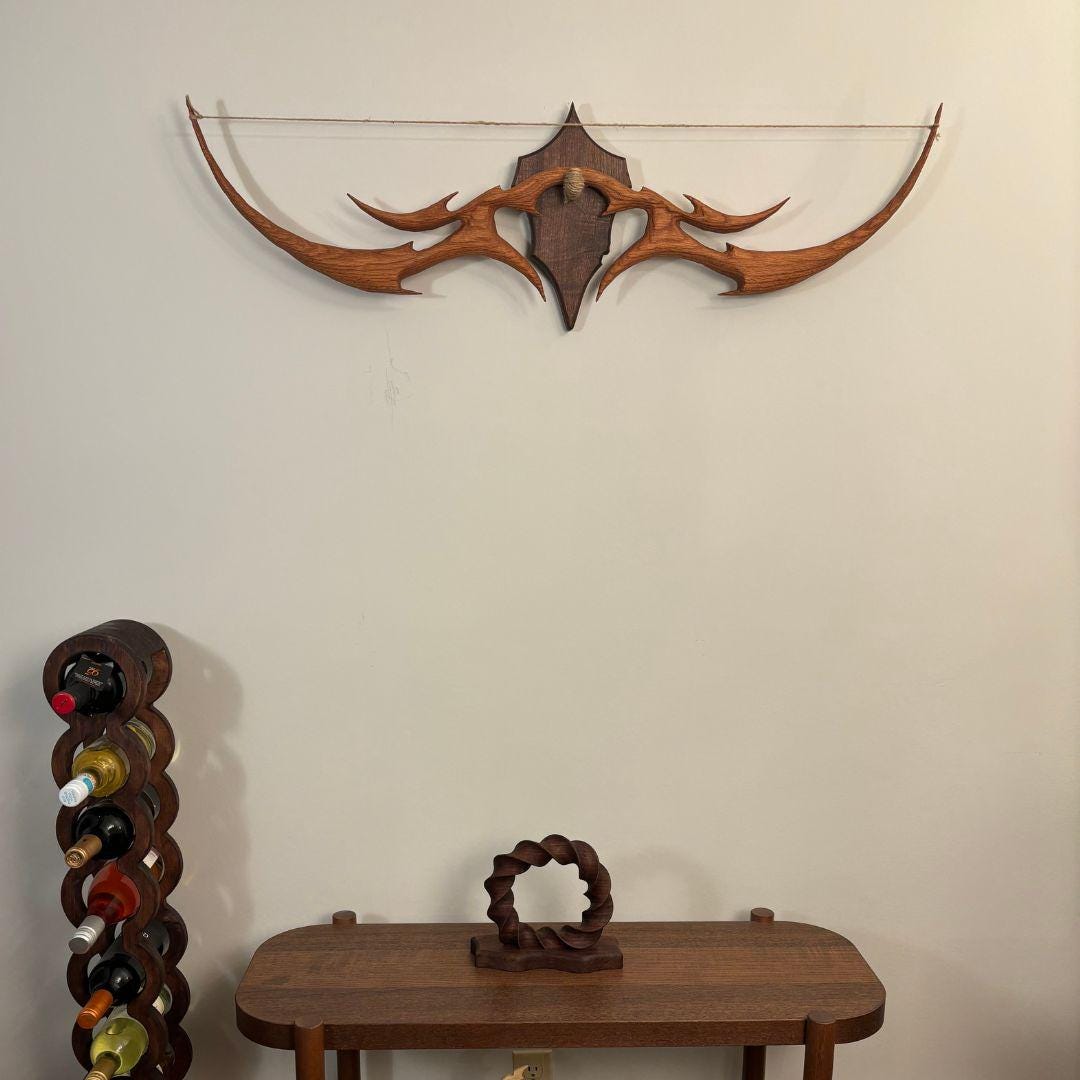 Fantasy Bow From Lord of the Rings, Legolas Bow, Wooden Artistic Bow ...