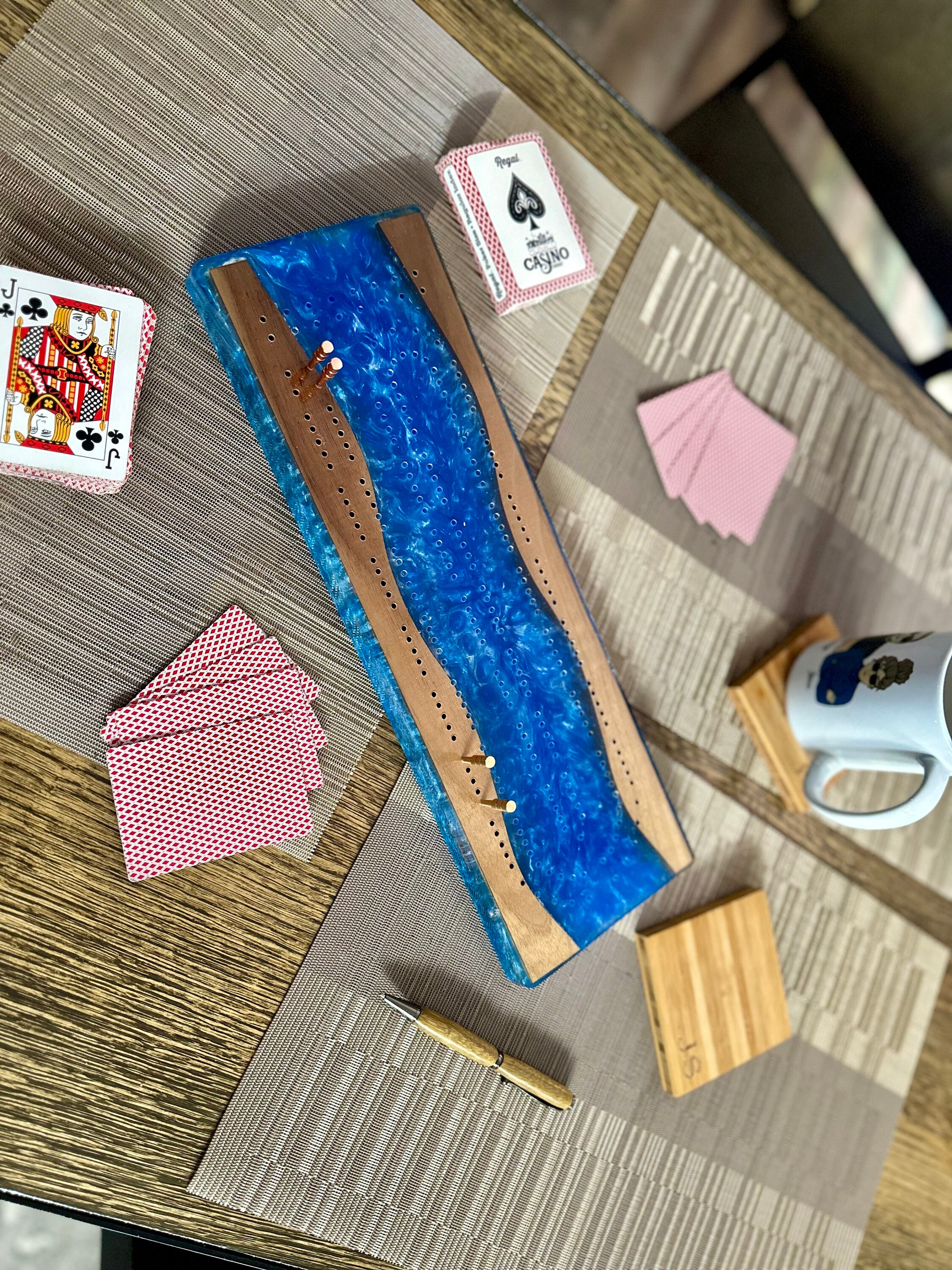 Handmade Wood River Cribbage Boards - Etsy