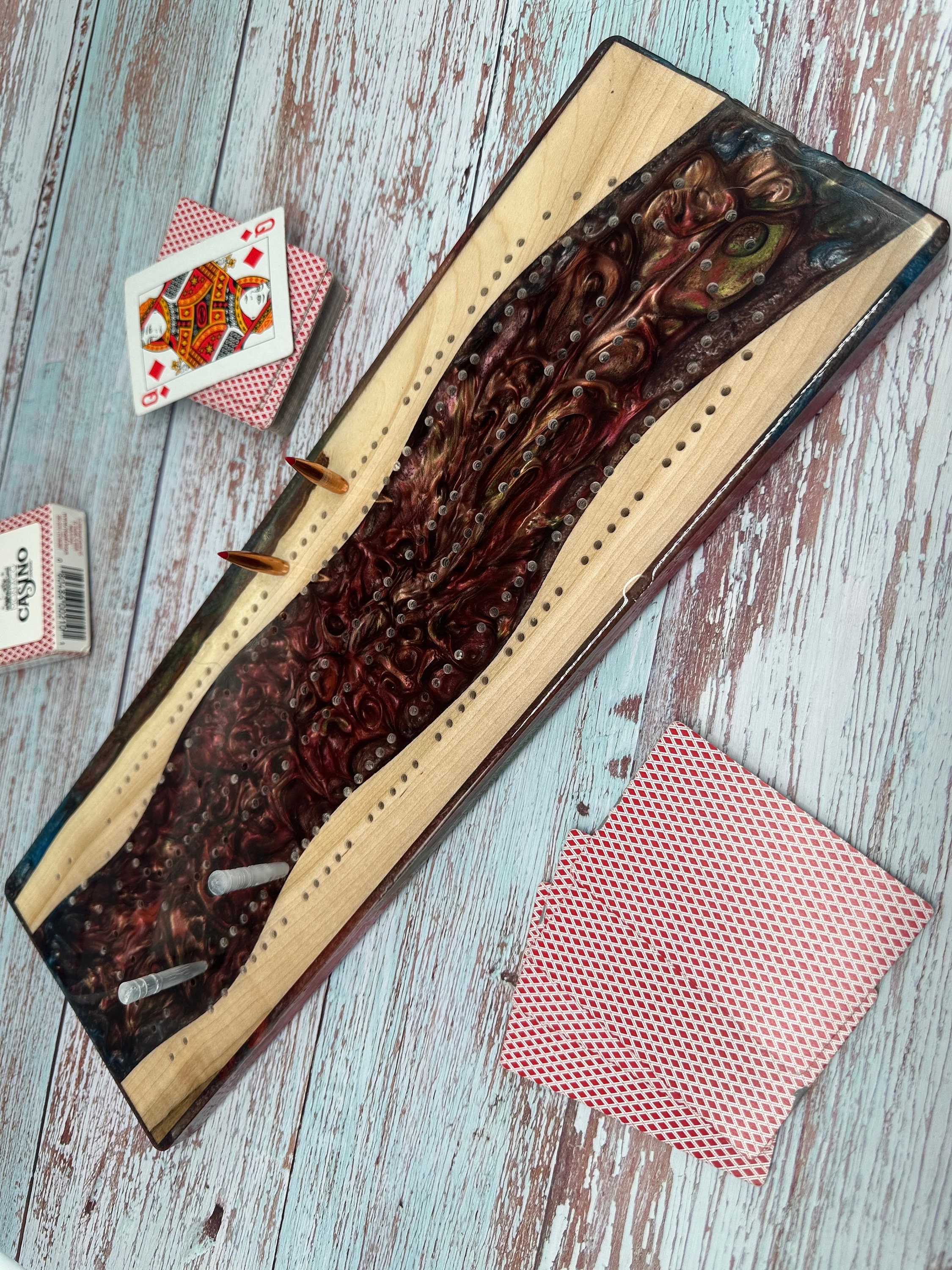 Handcrafted River Cribbage Boards - Etsy