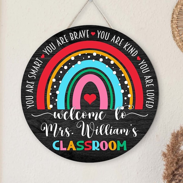 Custom Welcome Teacher Sign - Etsy