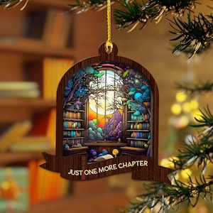 Bookshelf Ornament, Book Lovers Gift, Librarian Ornament, Lover ...