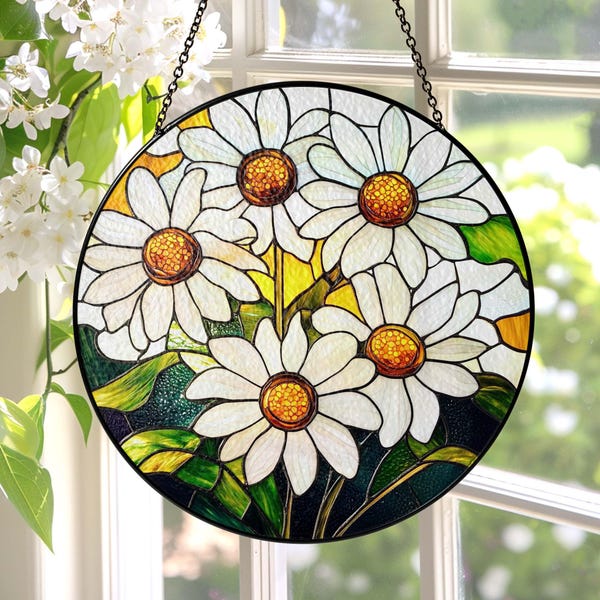 Stained Glass Daisy - Etsy