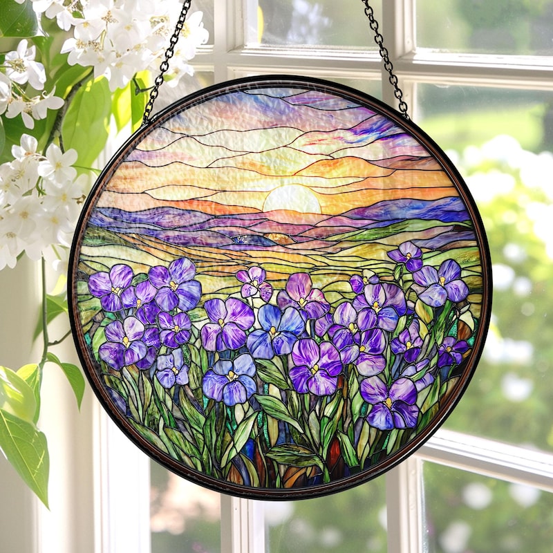 Violet Stained Glass - Etsy