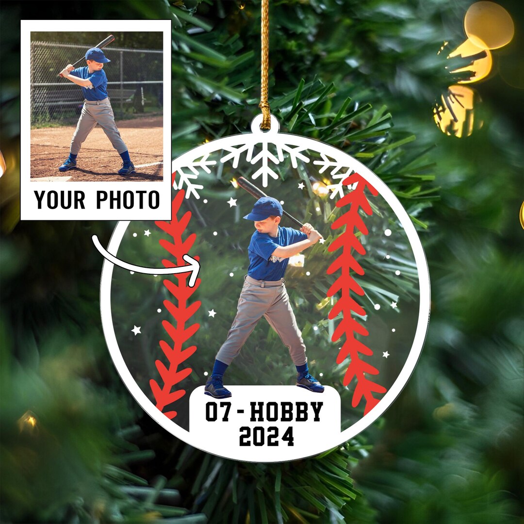Personalized Baseball Ornament, Gift for Baseball Player, Baseball ...